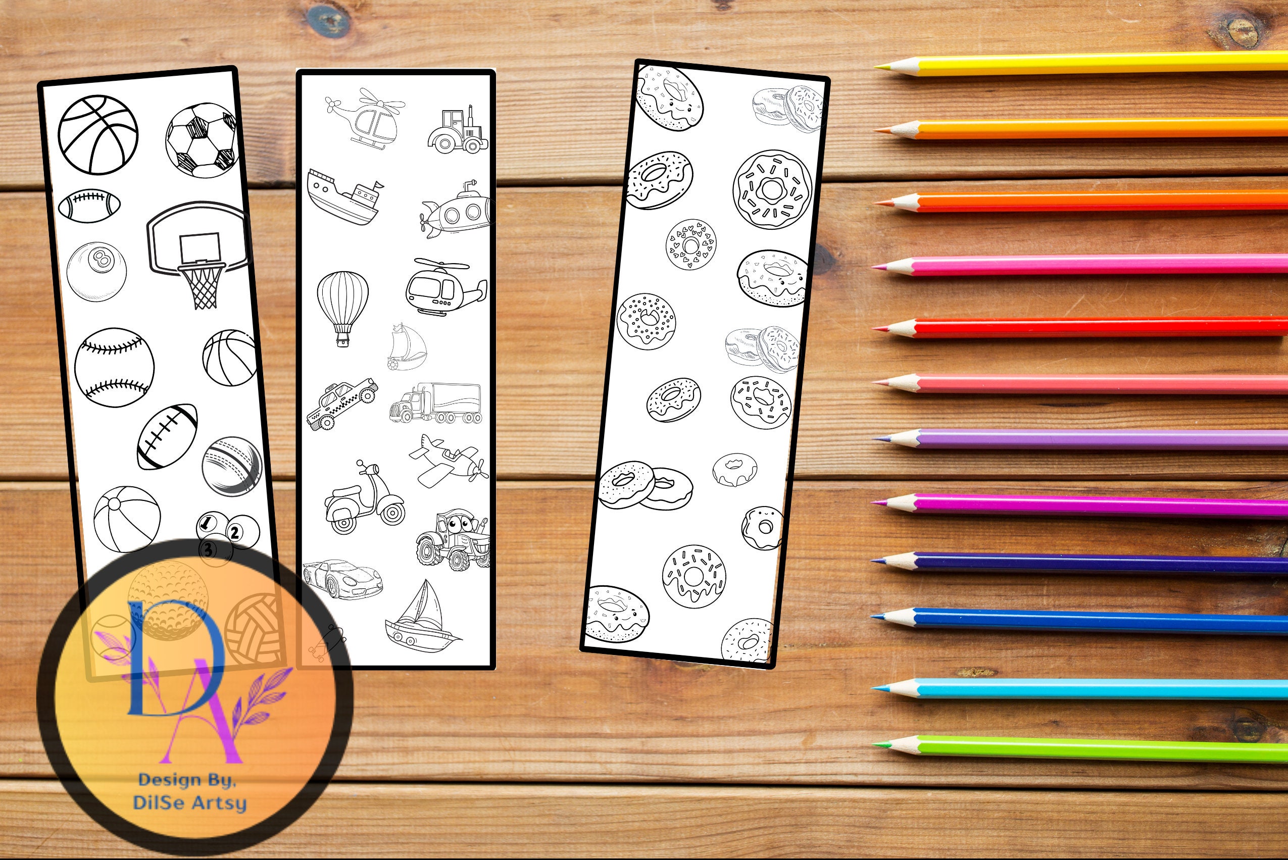 Fun Kids Coloring Bookmarks Printable Birthday Edition 24 Unique ...