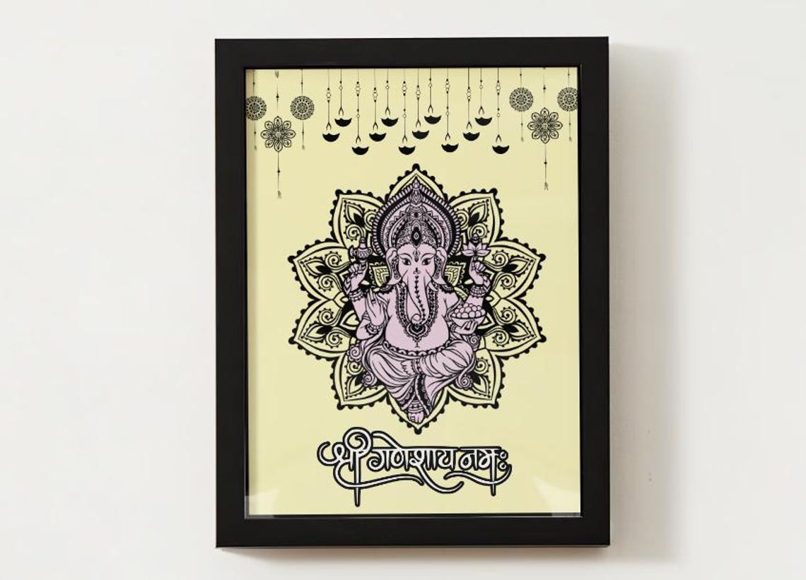 Ganesh Coloring Page – Printable Hindu Art for Kids & Adults, Relaxing ...