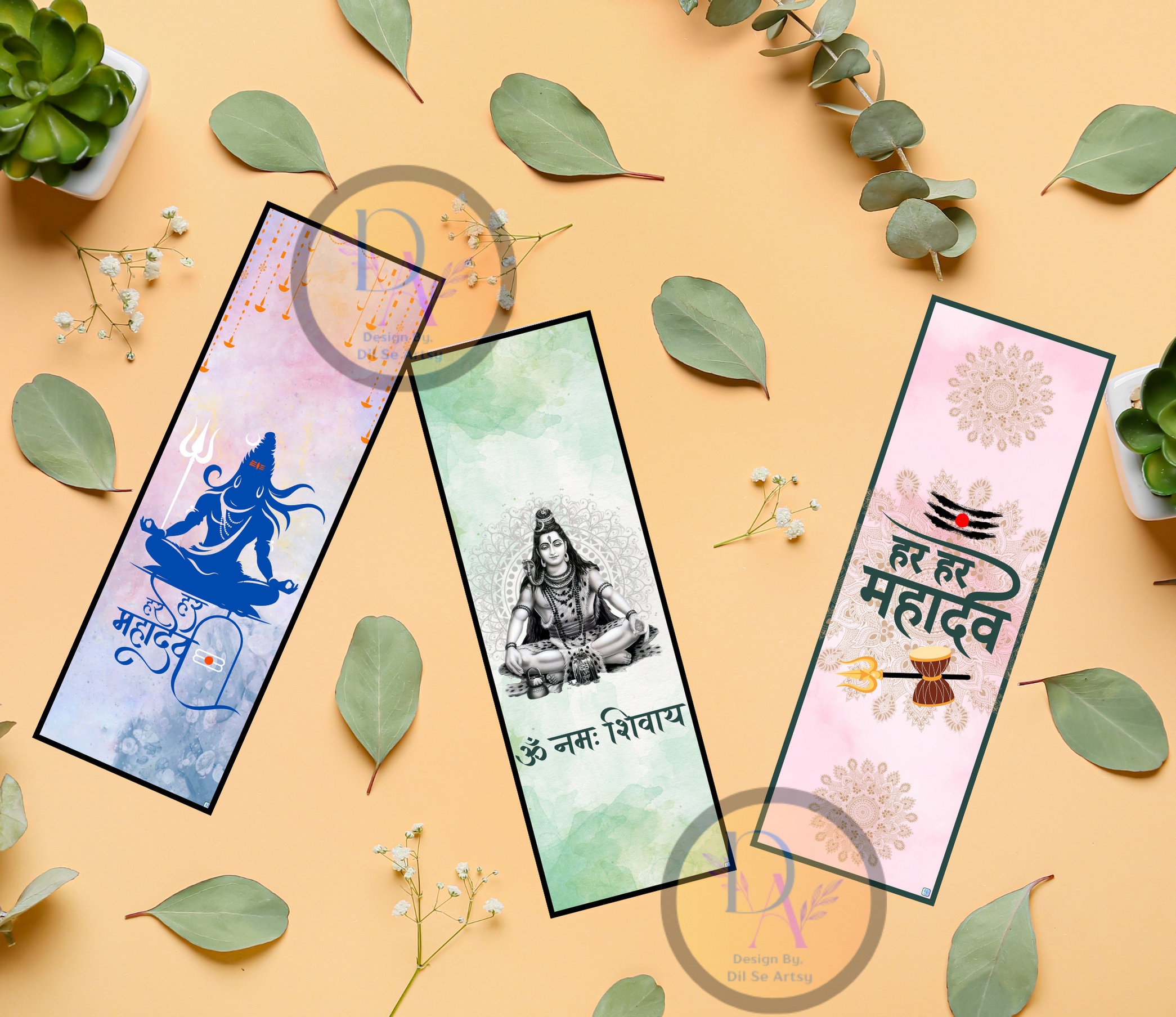 Divine Lord Shiva Bookmark Collection - Set of 4 Unique, Colorful ...