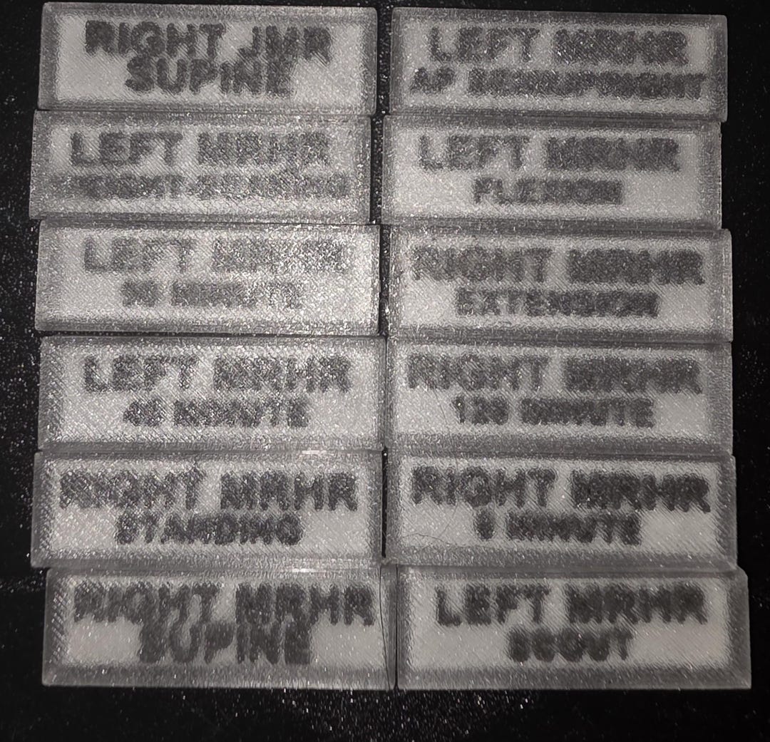 3D Printed X-ray Word Markers (2 Markers per Set) - Etsy
