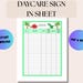 Daycare Paperwork, Daycare Forms, Childcare Sign In, Childcare Sign Out ...