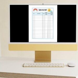 Daycare Paperwork, Daycare Forms, Childcare Sign In, Childcare Sign Out ...