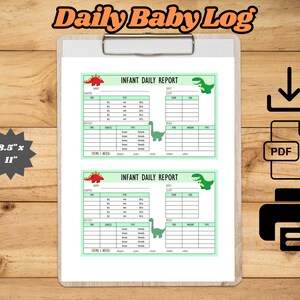 Daycare Paperwork, Baby Daily Log, Babysitter Report, Childcare Log ...
