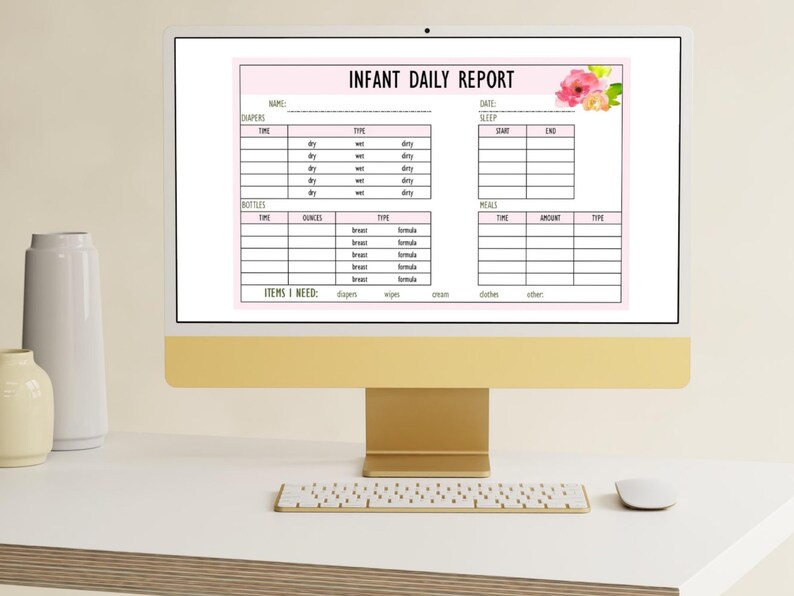 Daycare Paperwork, Baby Daily Log, Babysitter Report, Childcare Log ...