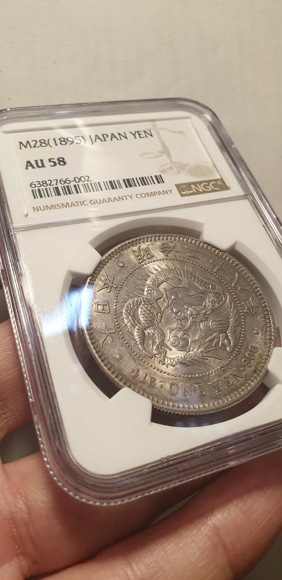 Japan 1 YEN 1895 MEIJI Silver Y28a.5 NGC Graded,au58 - Etsy