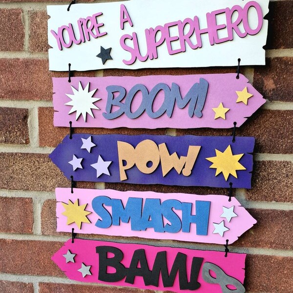 Super Hero Signs - Etsy UK