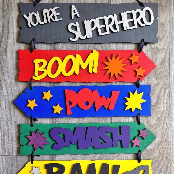Super Hero Signs - Etsy UK