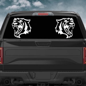 Tiger Stare to the Right Car Decal, Angry Tiger Sticker, Tiger Bumper ...