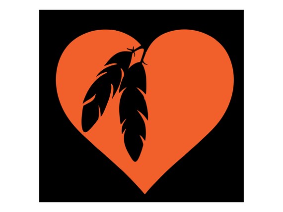 Every Child Matters Decal Heart and Feather Car Decal Orange | Etsy Canada