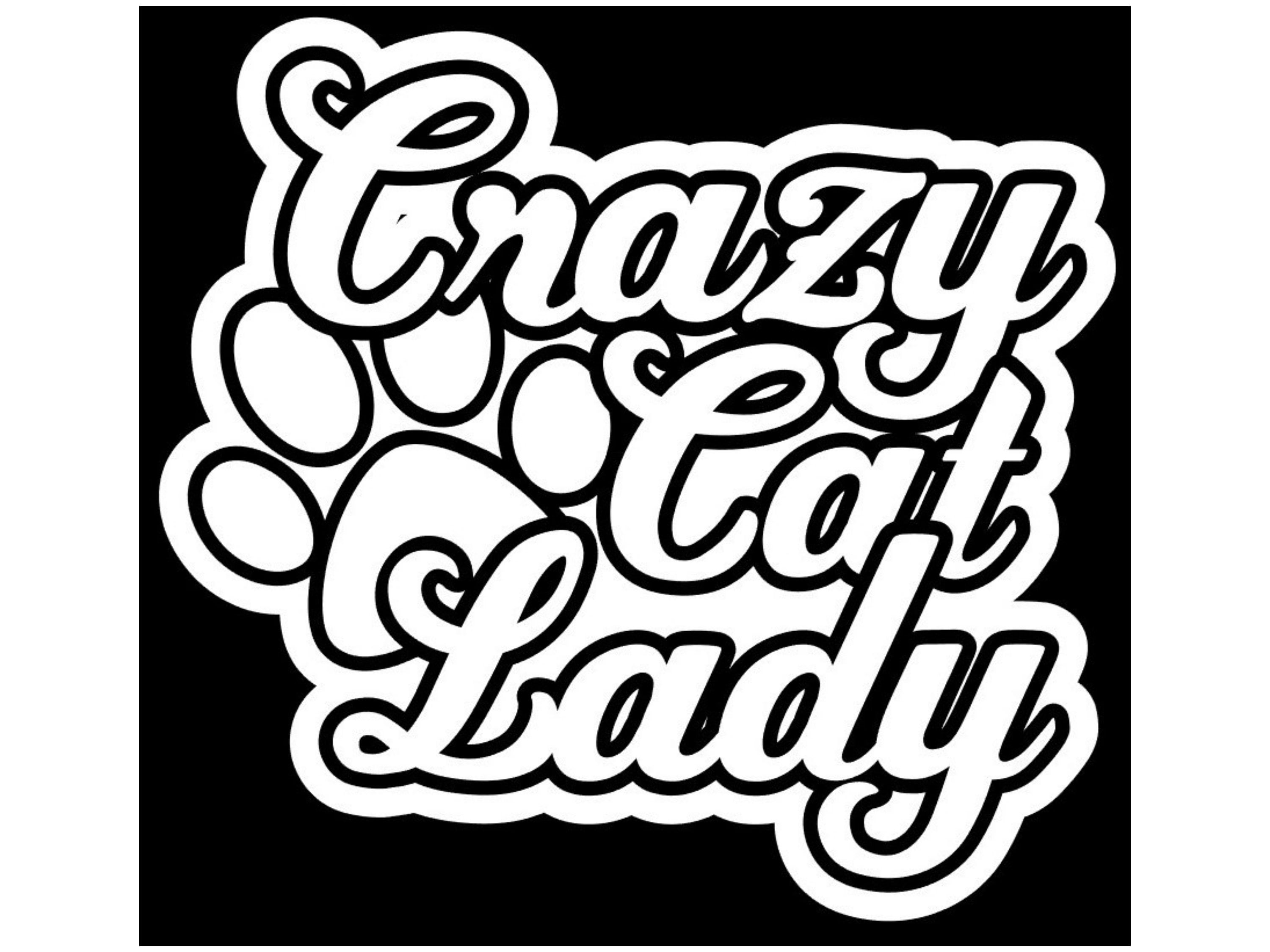 Crazy Cat Lady Car Decal