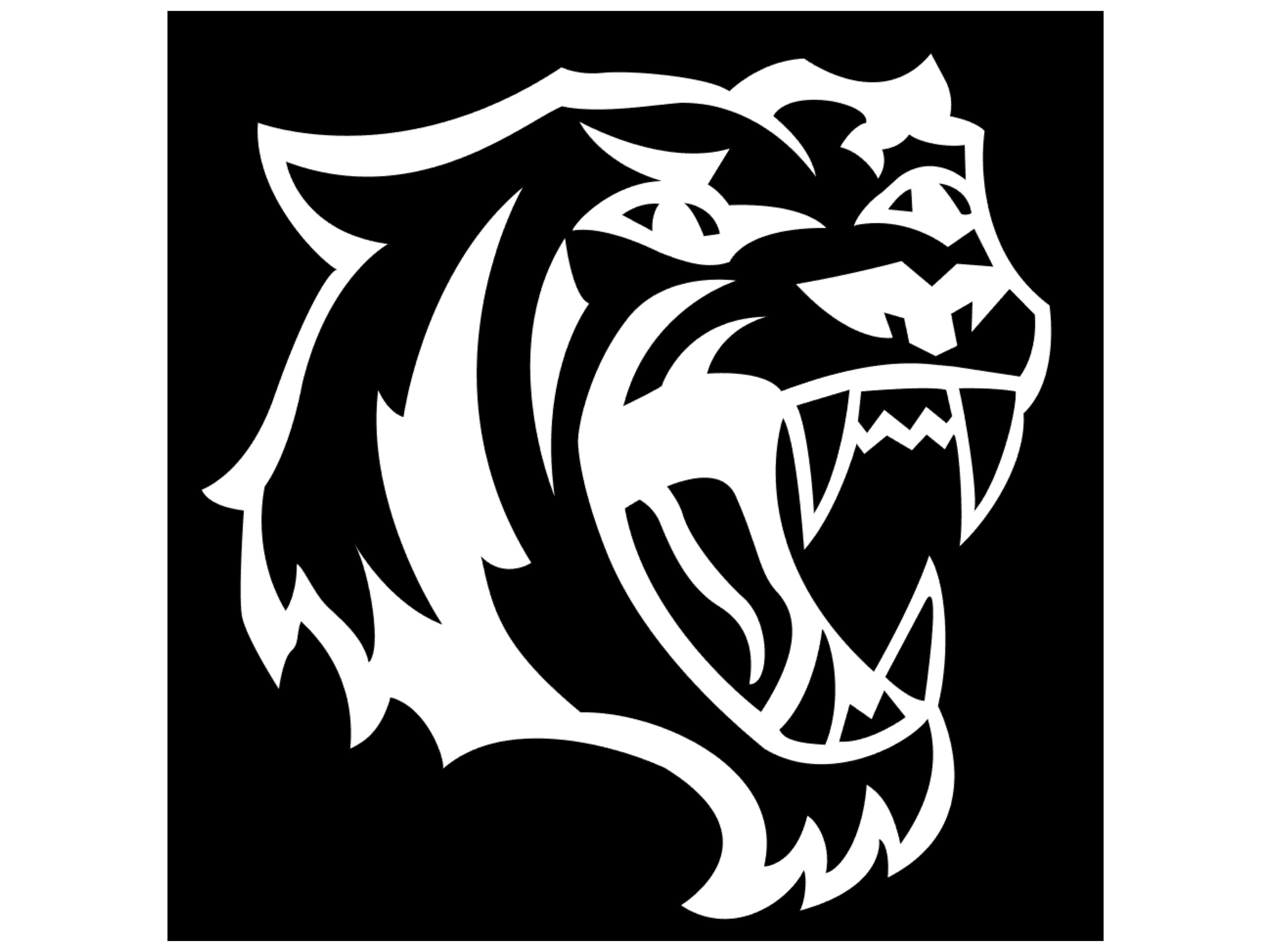 Tiger bumper sticker Tiger stare to the right car decal Tiger sticker ...