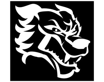 Angry Wolf Decal - Etsy