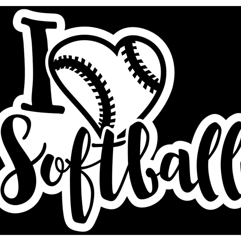 Softball Car Decal - Etsy