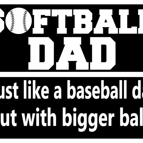 Softball Car Decal - Etsy