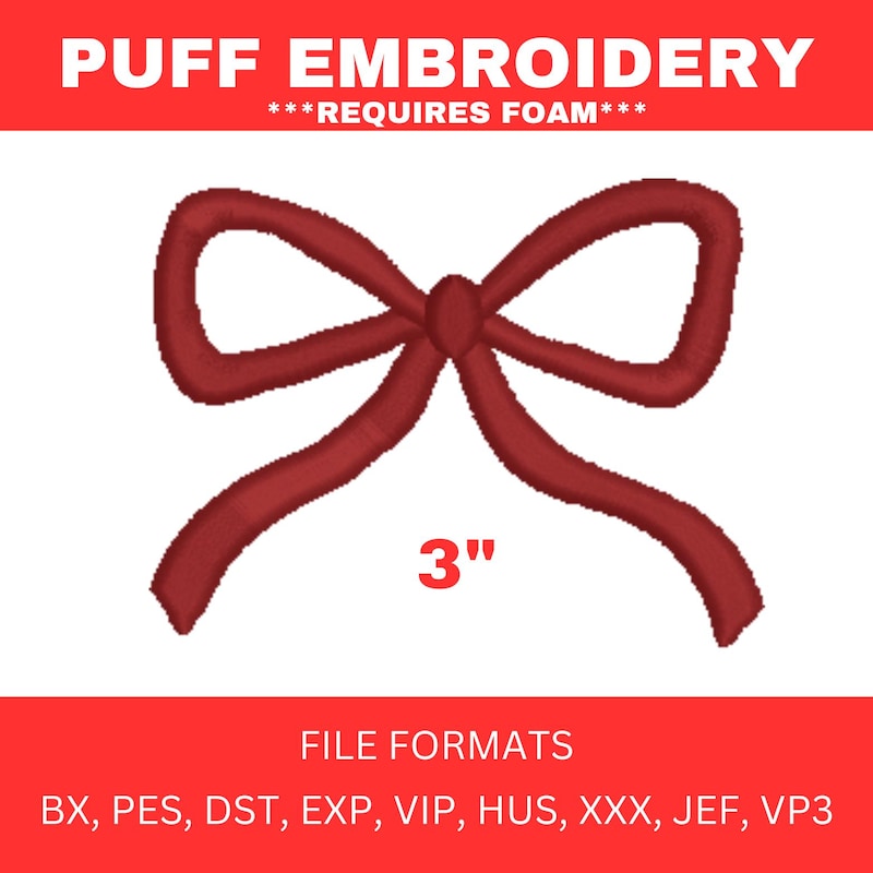 Puff Embroidery Designs - Etsy