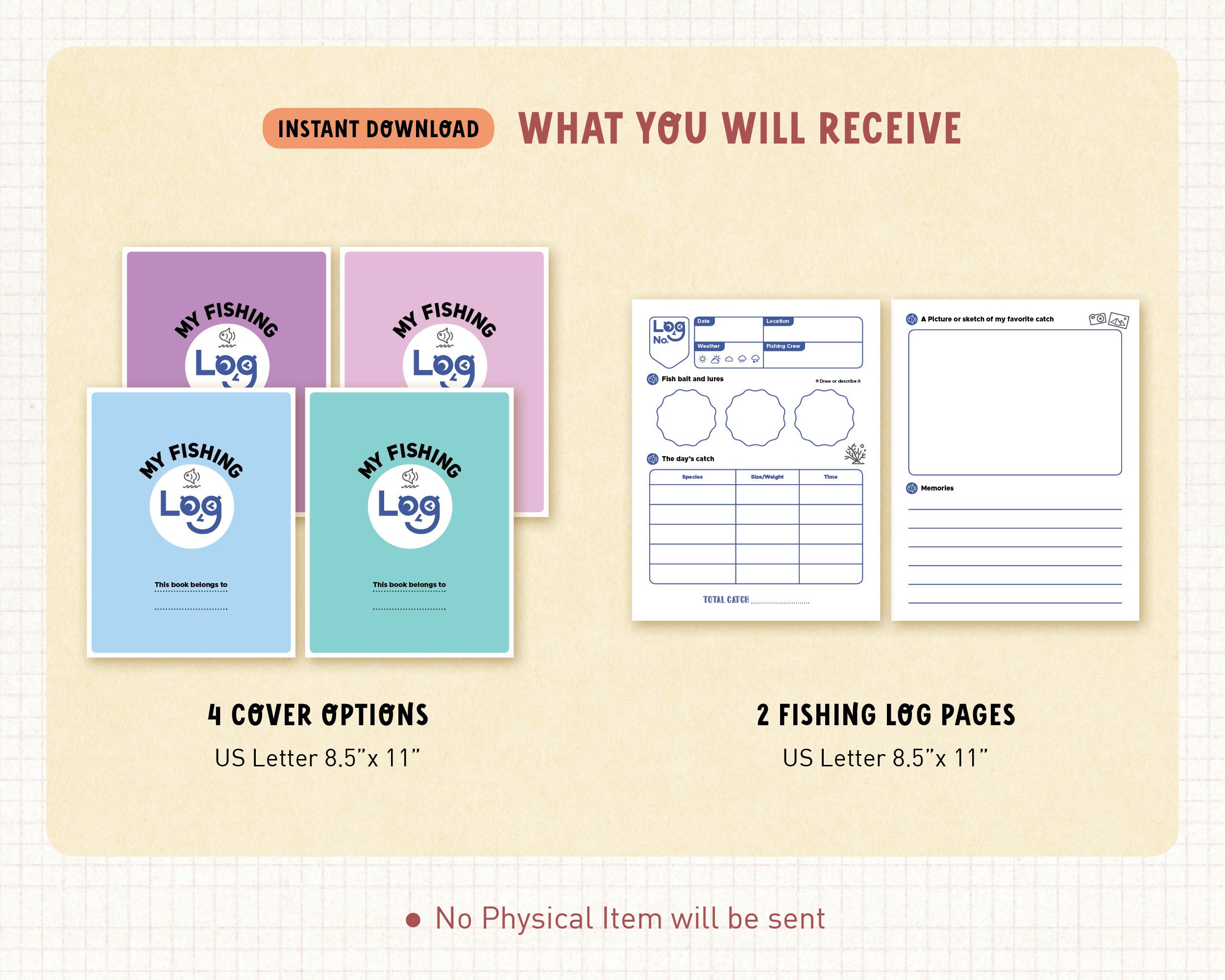 Fishing Log Printable for Kids, Journal Diary, Fishing Log Book ...