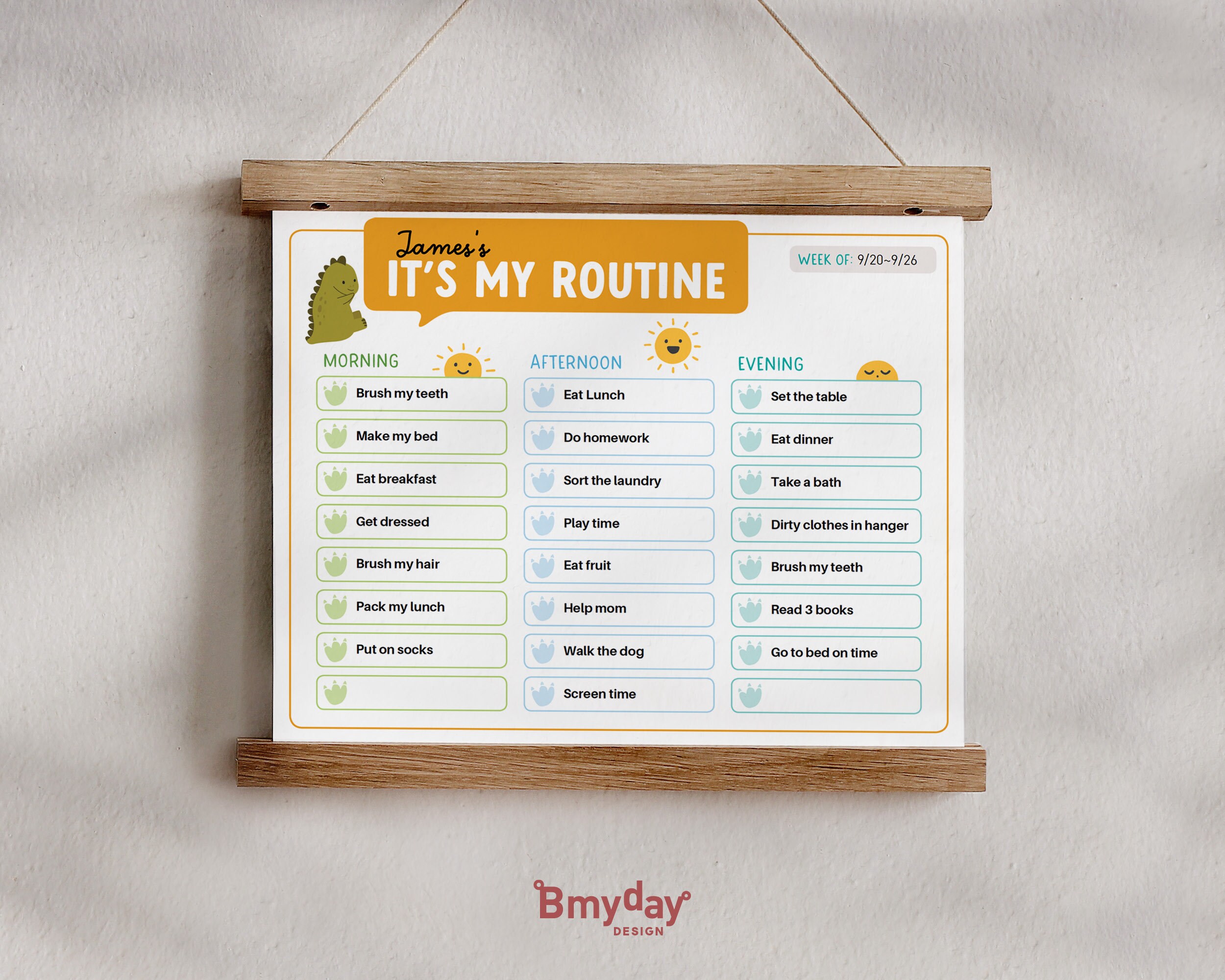 Daily Routine Chart for Kids Daily Checklist Kids - Etsy