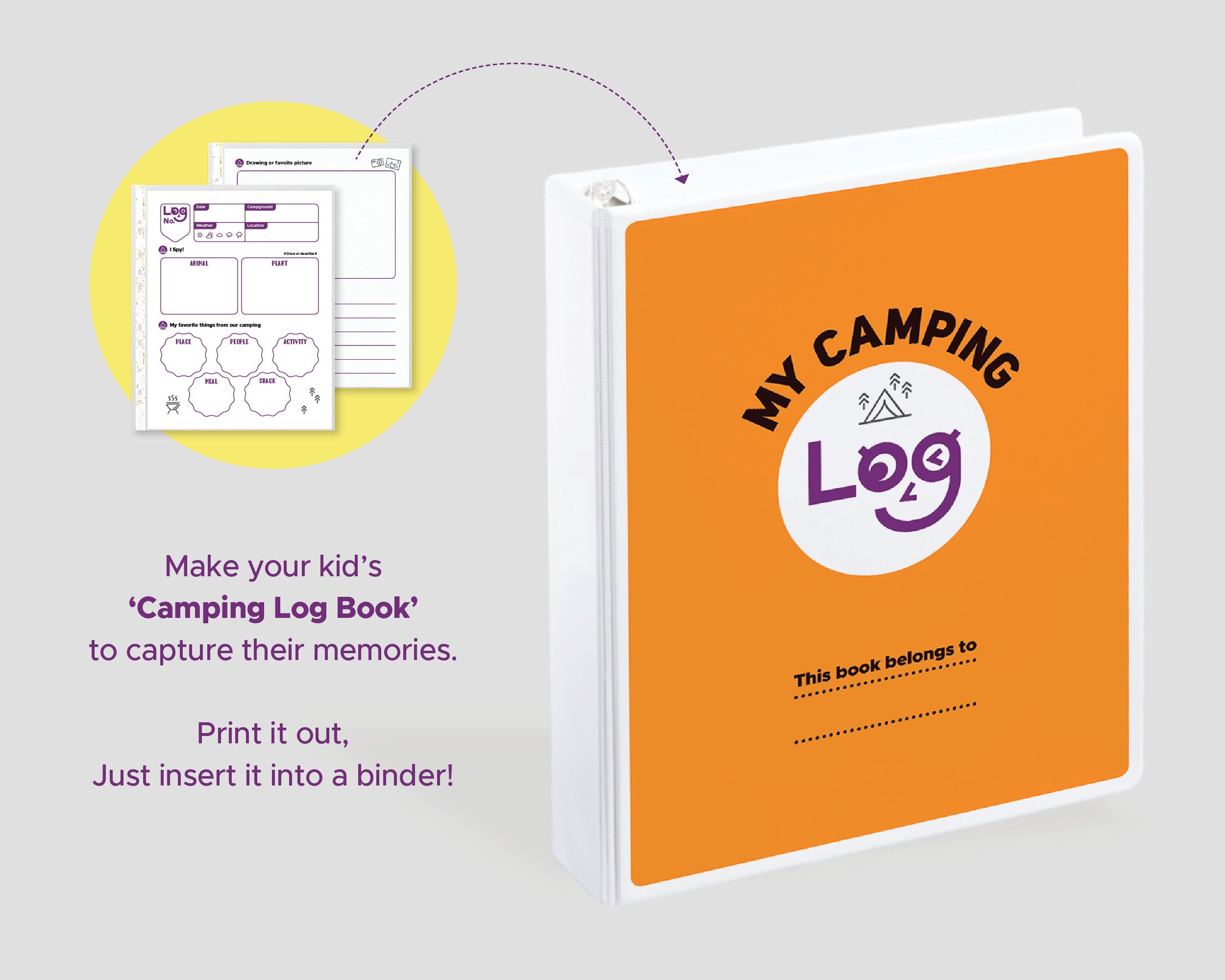 Camping Log Printable for Kids, Journal Diary, Camping Log Book ...
