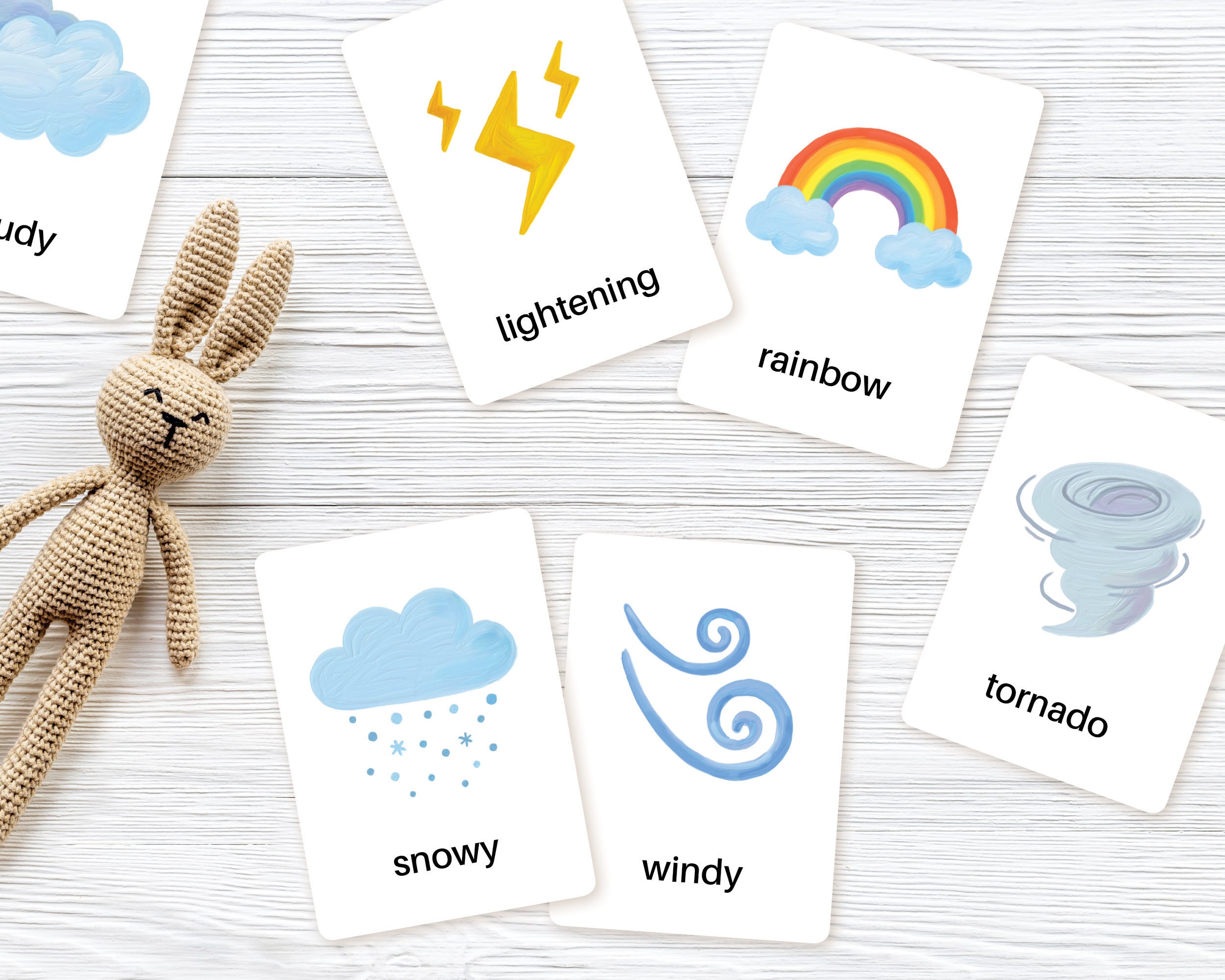Weather Flashcards - Printable Kids Weather Activity - Montessori 3 ...