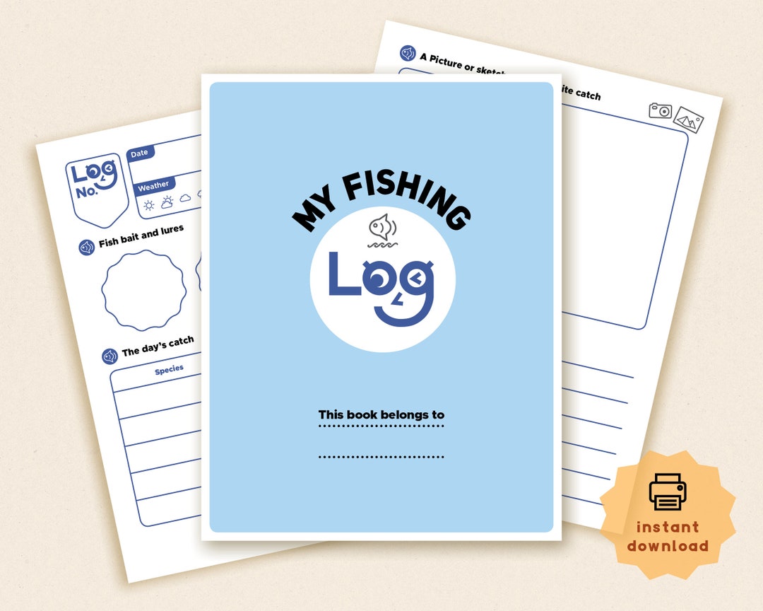 Fishing Log Printable for Kids, Journal Diary, Fishing Log Book ...