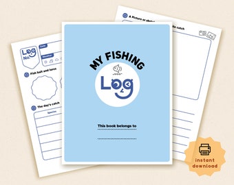 Fishing Log Printable for Kids, Journal Diary, Record Your Fishing Trip ...