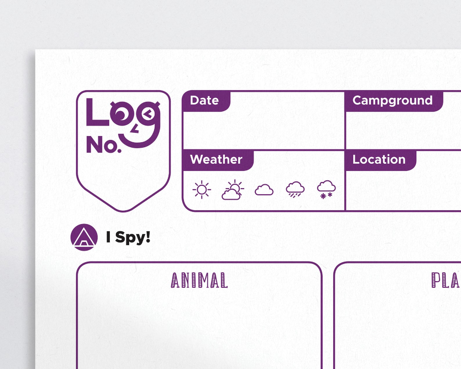 Camping Log Printable for Kids, Journal Diary, Camping Log Book ...