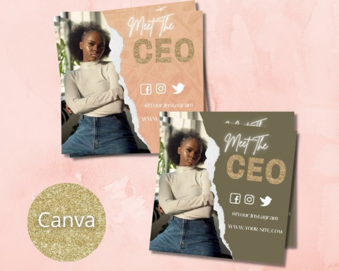 Meet the CEO Flyer Animated Template Motion Graphic Flyer - Etsy
