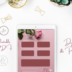 Daily Check in Journal Sheets Digital Plannera4 Printable - Etsy