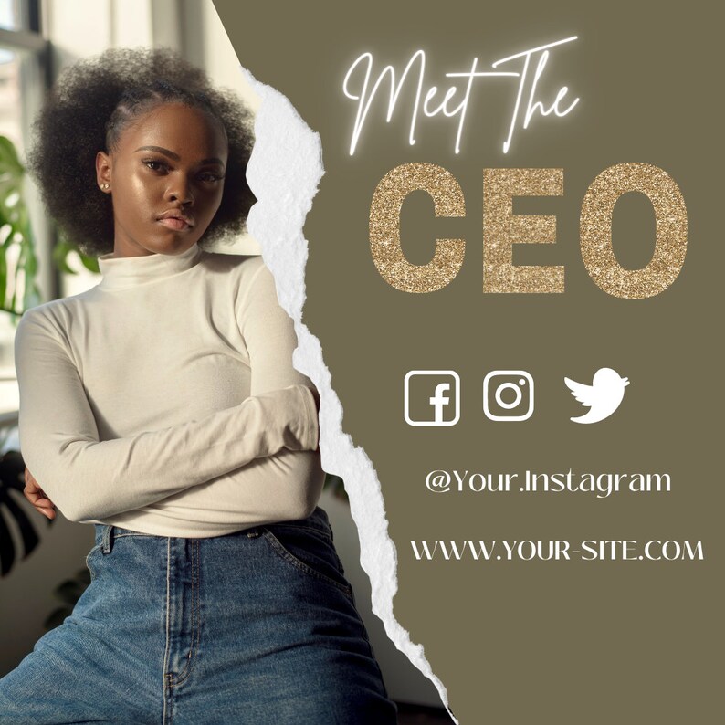 Meet the CEO Flyer Animated Template Motion Graphic Flyer - Etsy