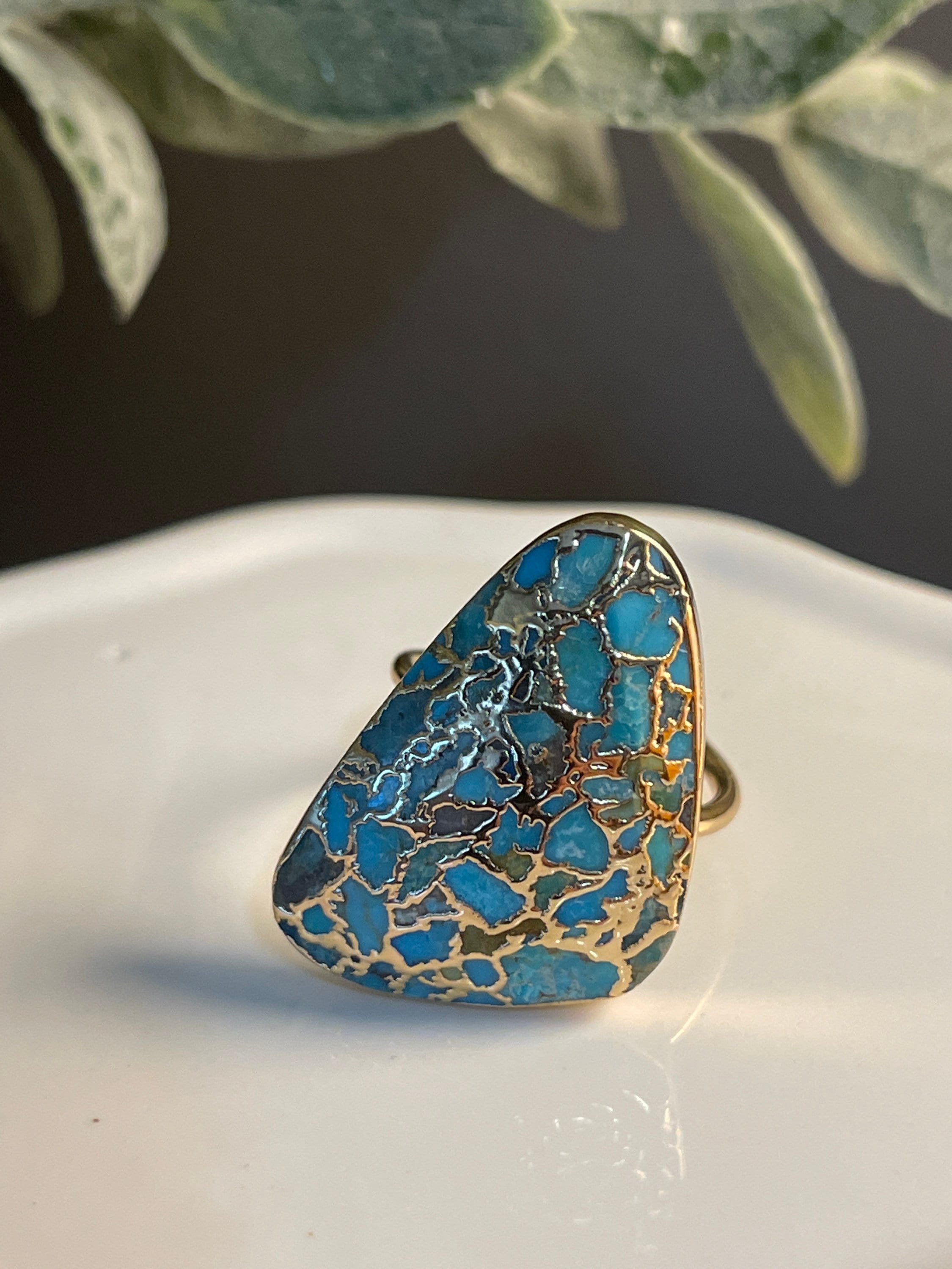 The Tenny Ring. Turquoise Ring. Turquoise Stone Statement Ring With ...