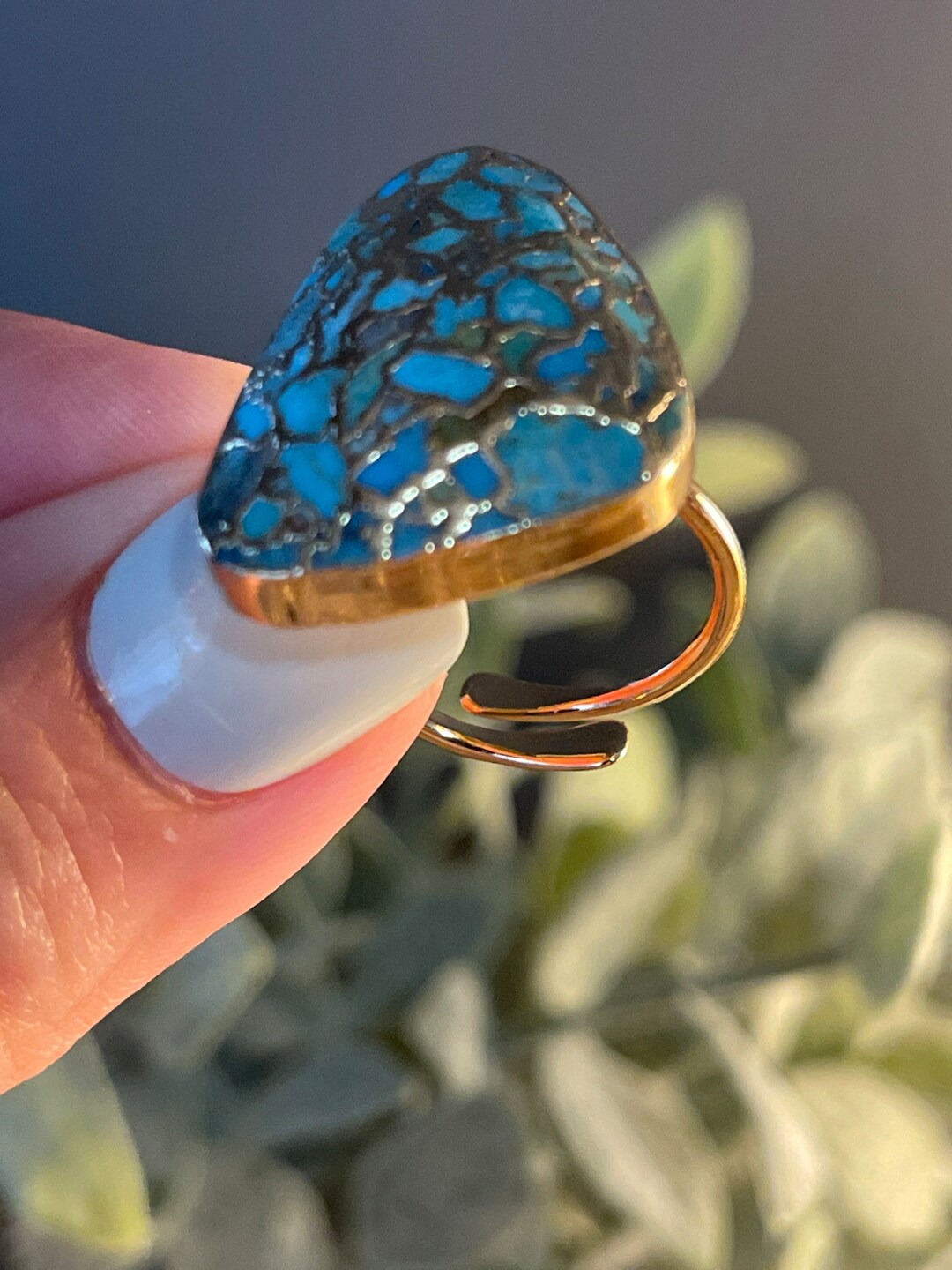The Tenny Ring. Turquoise Ring. Turquoise Stone Statement Ring With ...
