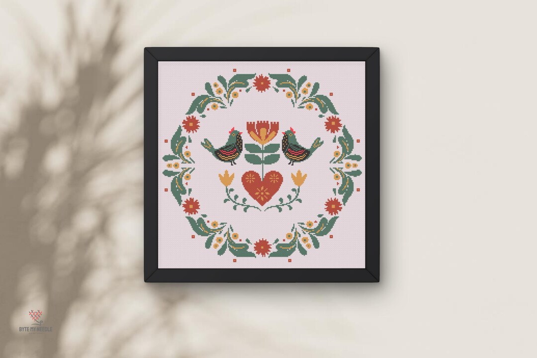 Folk Cross Stitch Pattern, Counted Cross Stitch Pattern, PDF File ...