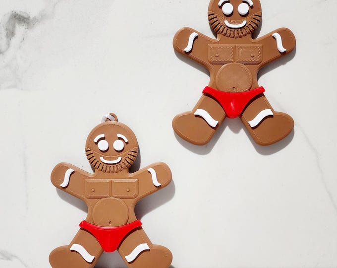 Rugged Gingerbread Man, Bearded Cookie Man, Gag Gift - Etsy