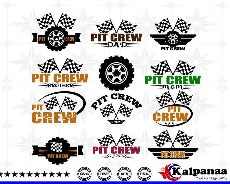 Pit Crew SVG Bundle Clipart Cut Files for Silhouette Files | Etsy Israel