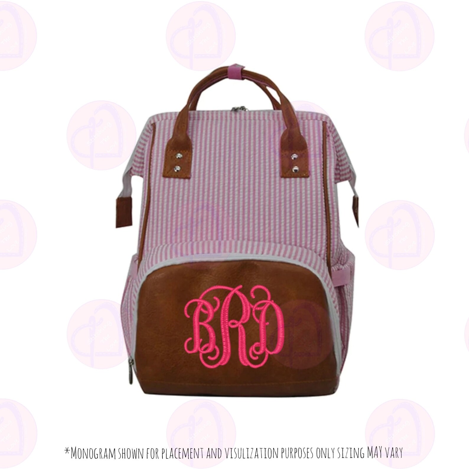 Monogram Diaper Bag|multi Functional Diaper Bag Backpack|monogrammed ...