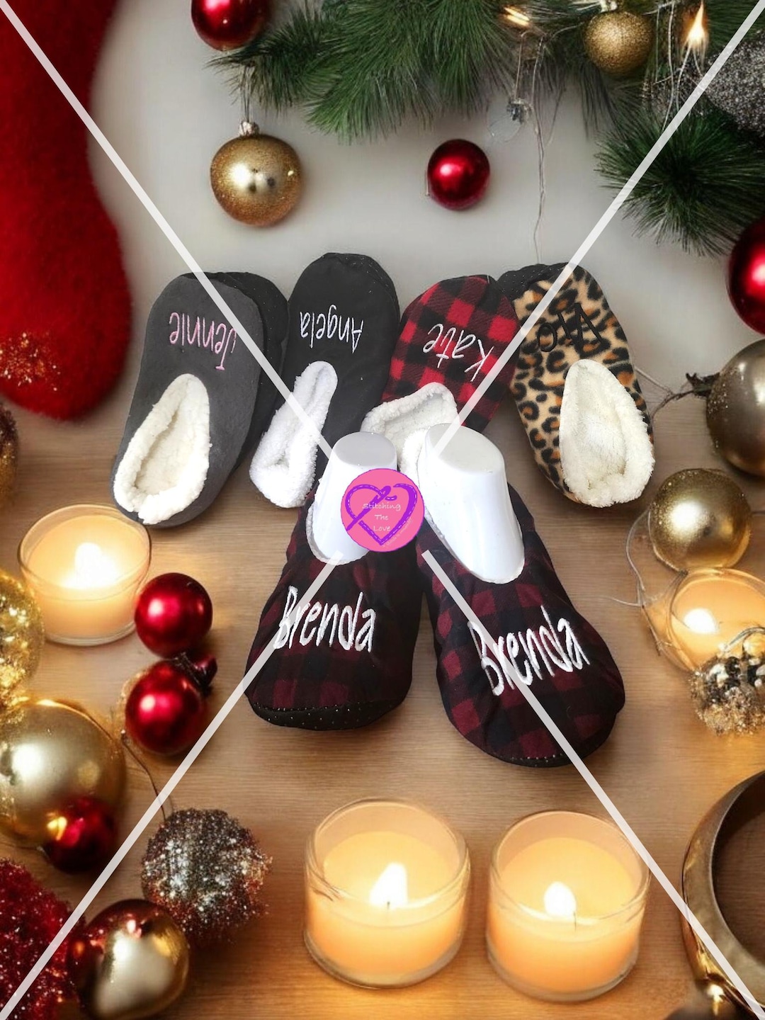 Fleece Slipper Socks| WOMENS Slipper Shoes| Embroidered Slipper House ...