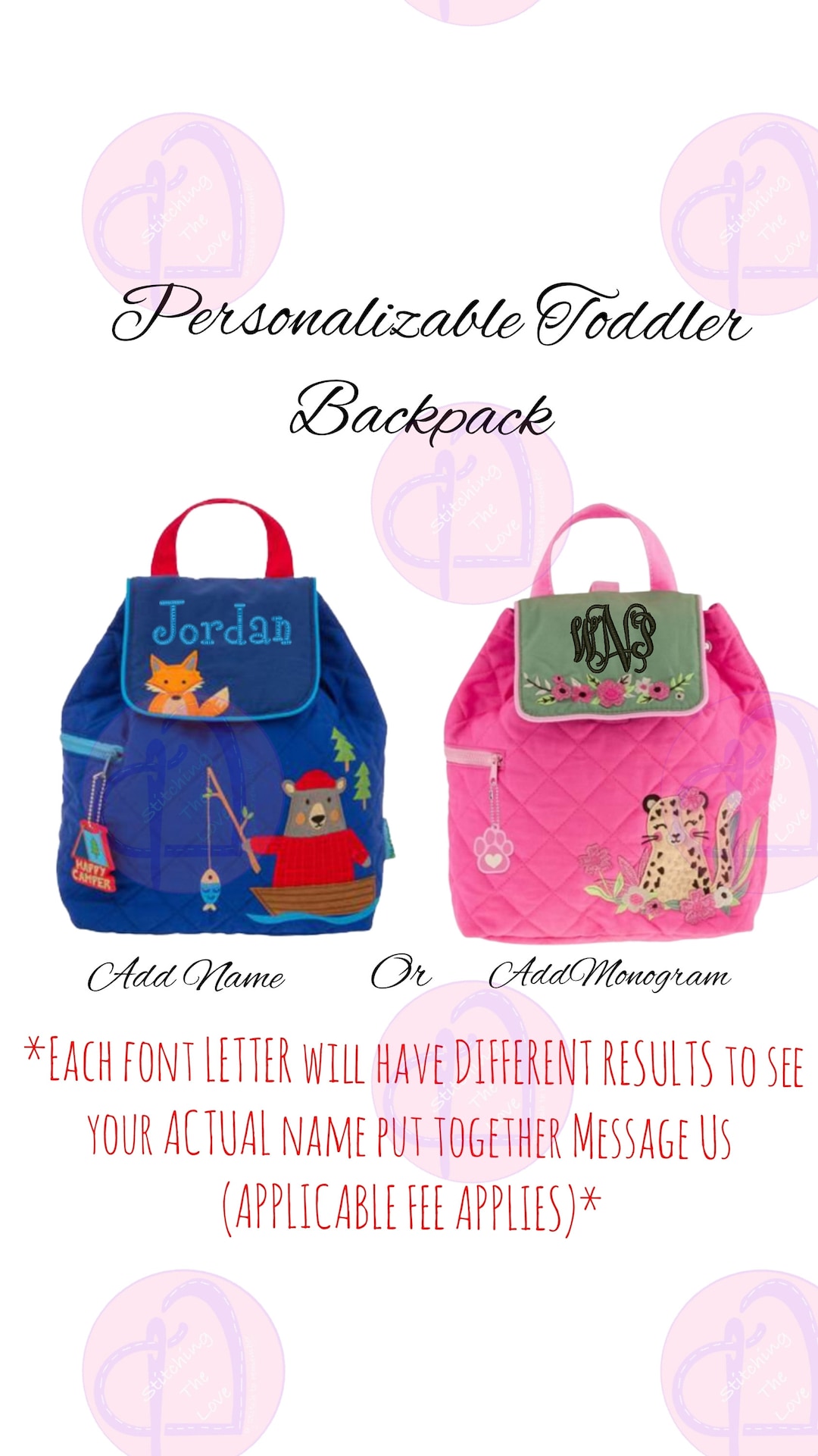 Personalized Toddler Backpack|daycare Kids Backpack|toddler Kids ...