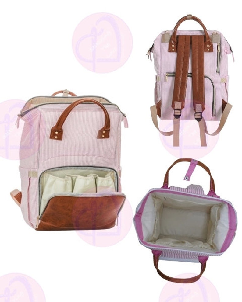 Monogram Diaper Bag|multi Functional Diaper Bag Backpack|monogrammed ...