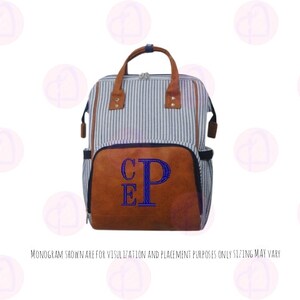 Monogram Diaper Bag|multi Functional Diaper Bag Backpack|monogrammed ...