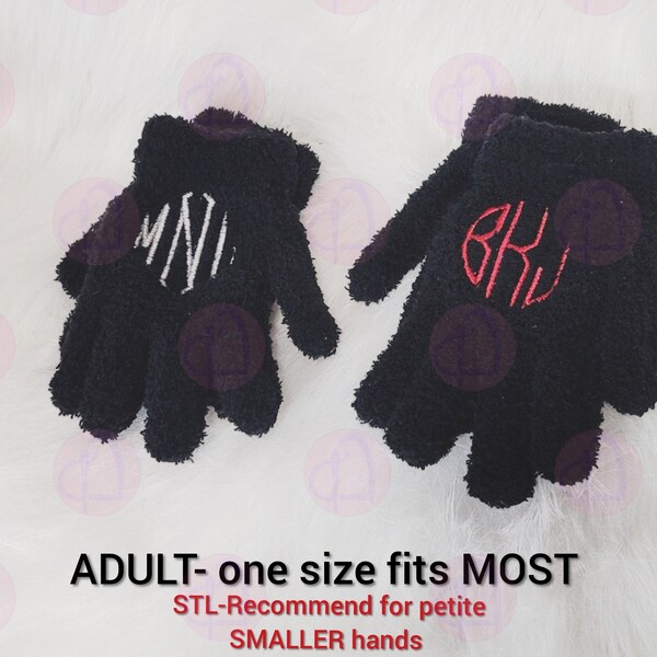 Monogram Gloves - Etsy