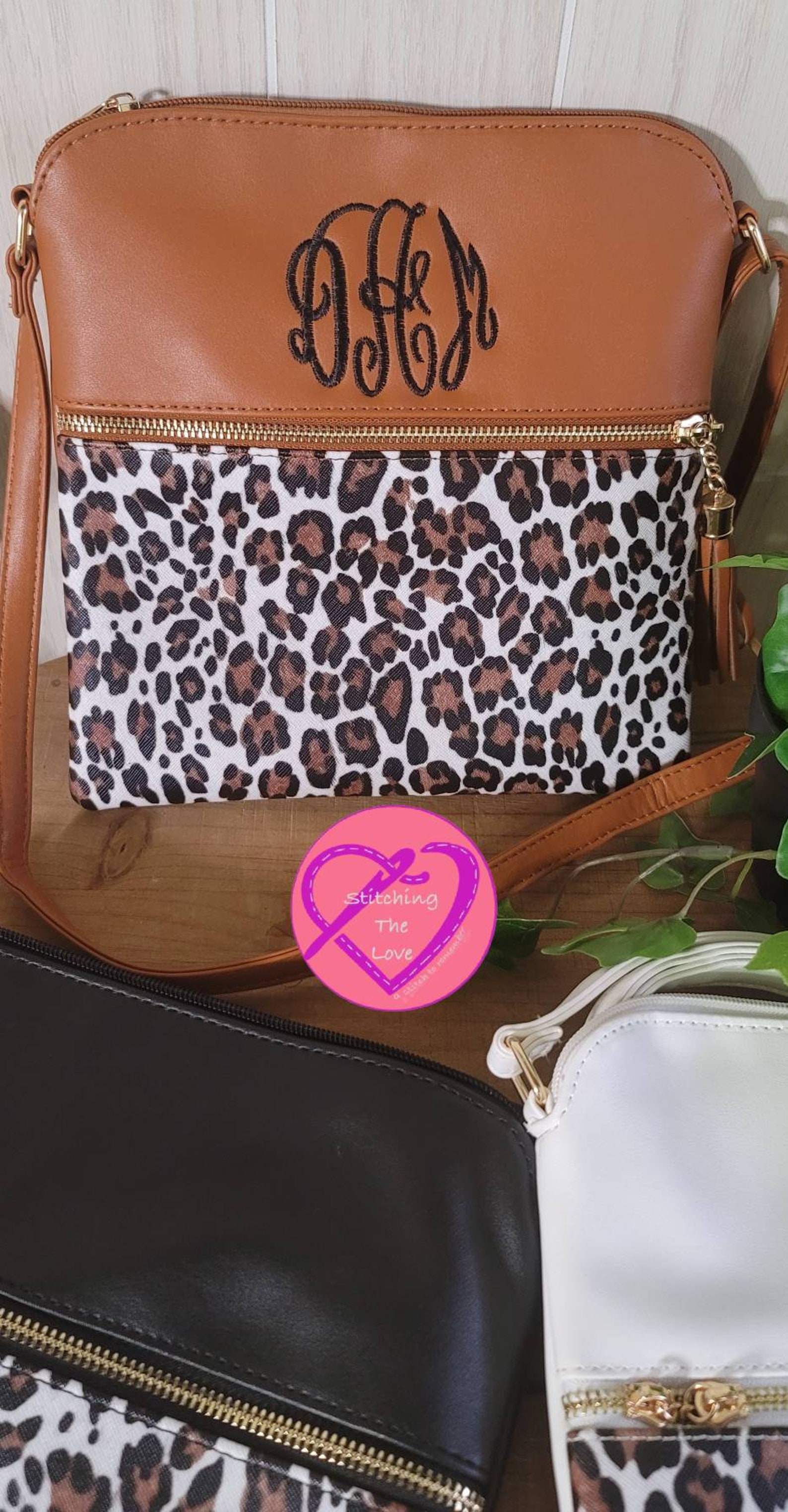 Monogram Leopard Crossbody, Monogram Crossbody, Leopard Purse, Leopard ...