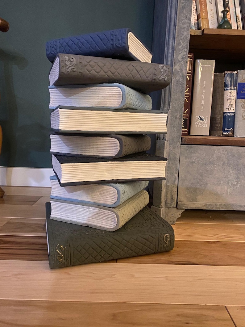 Unique Stack of Books End Table - Etsy