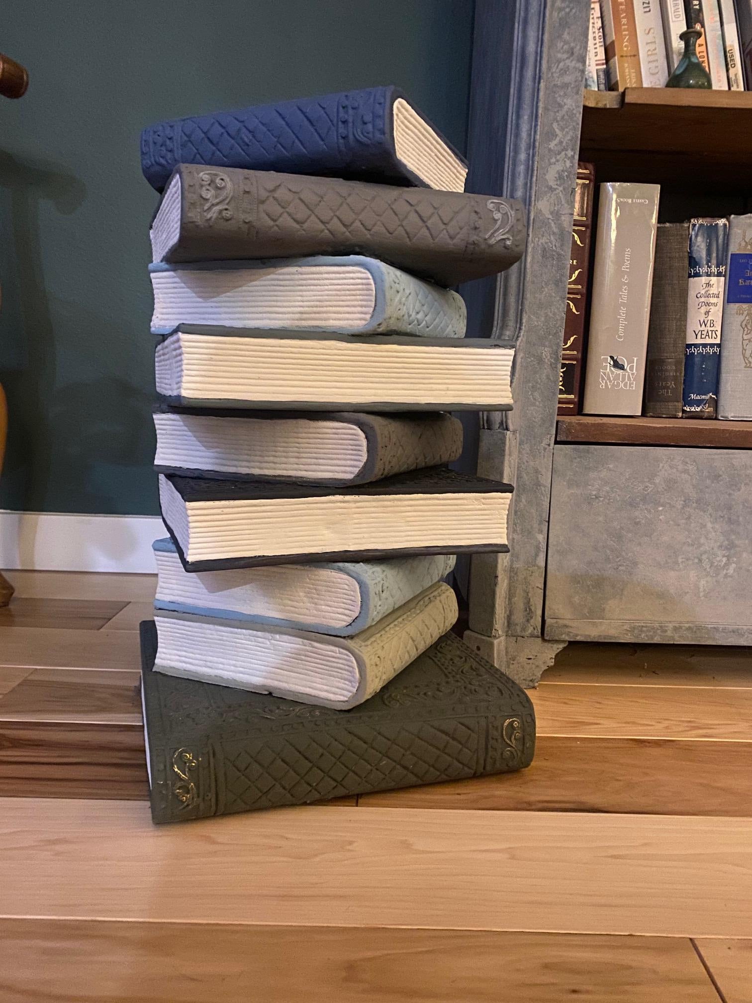 Unique Stack of Books End Table - Etsy