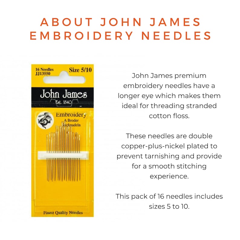 John James Embroidery Needles | John James Chenille Needles | John ...