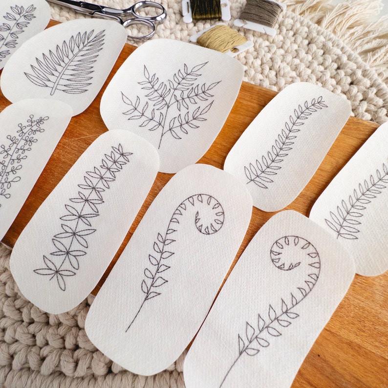 Fern Embroidery Patterns | Stick and Stitch Embroidery Designs - Etsy