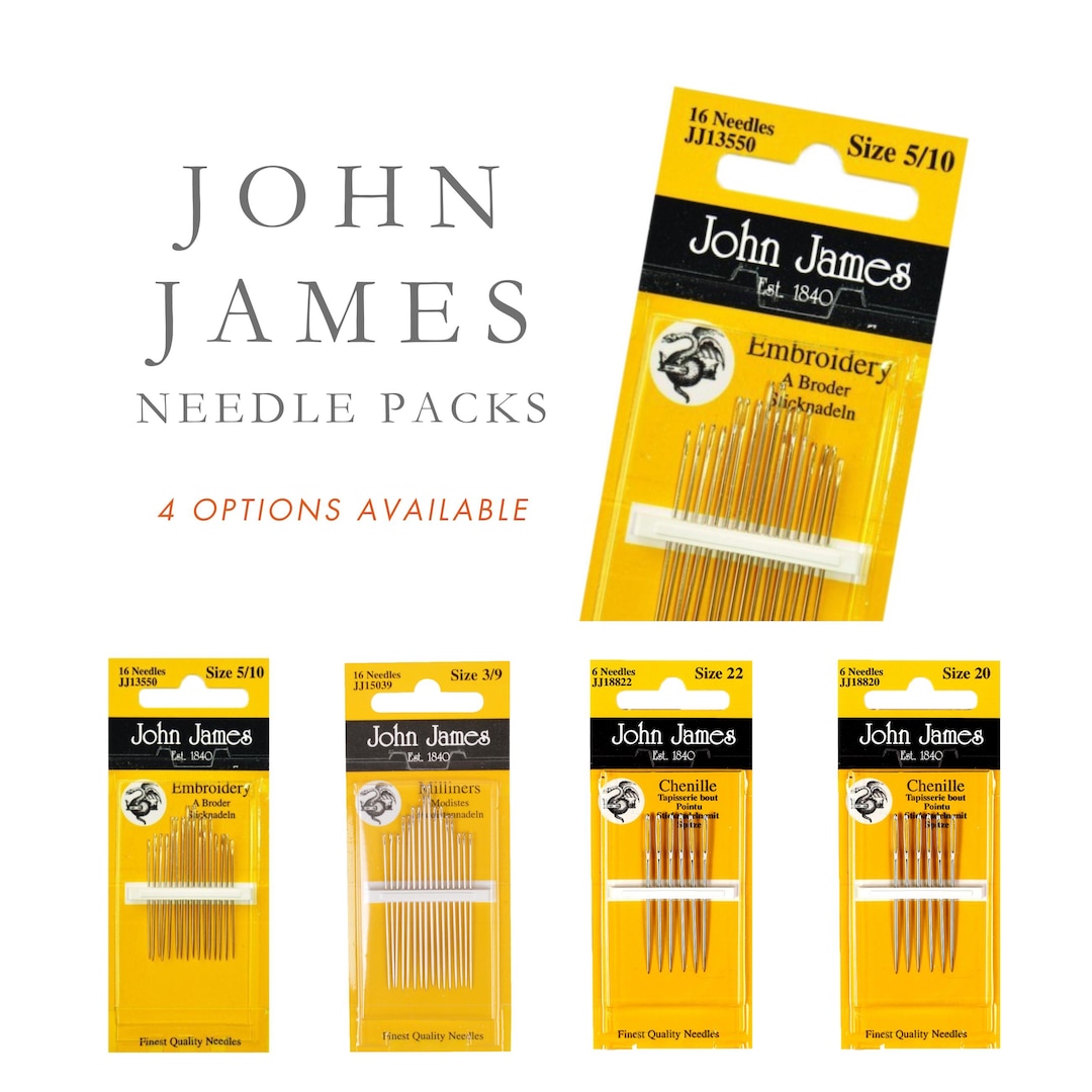 John James Embroidery Needles | John James Chenille Needles | John James Milliner Needles ...