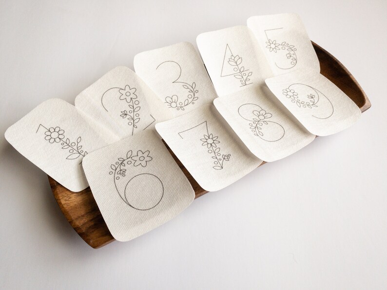 Numbers Embroidery Designs Stick and Stitch Embroidery - Etsy