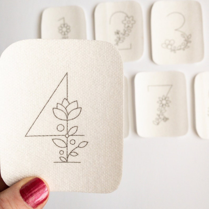 Numbers Embroidery Designs Stick and Stitch Embroidery - Etsy