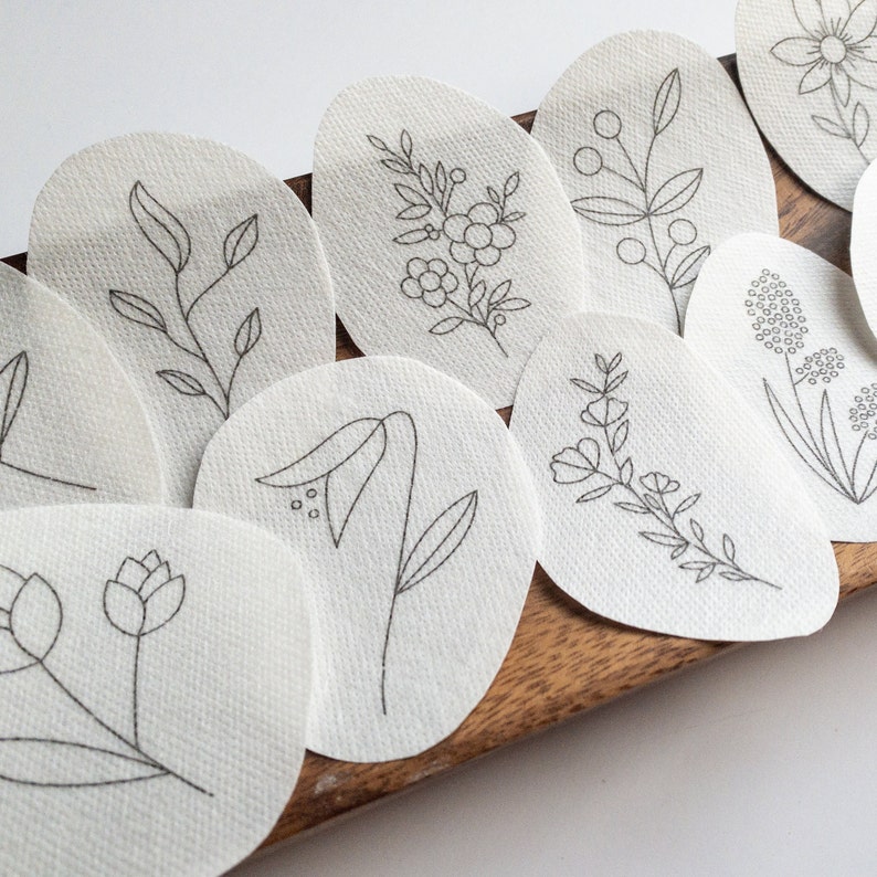 Wildflower Embroidery Patterns Stick and Stitch Embroidery - Etsy