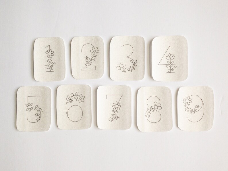 Numbers Embroidery Designs Stick and Stitch Embroidery - Etsy